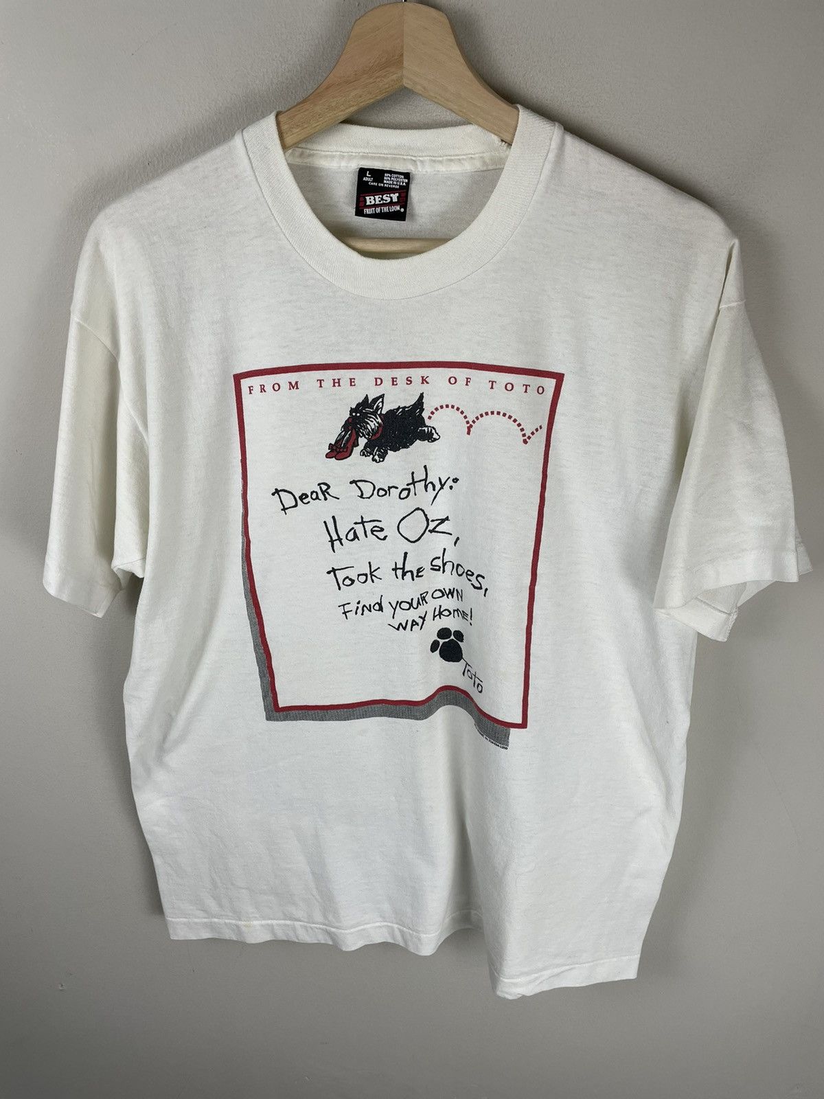 Vintage Vintage 90’s Wizard of Oz Letter from Toto T-shirt | Grailed