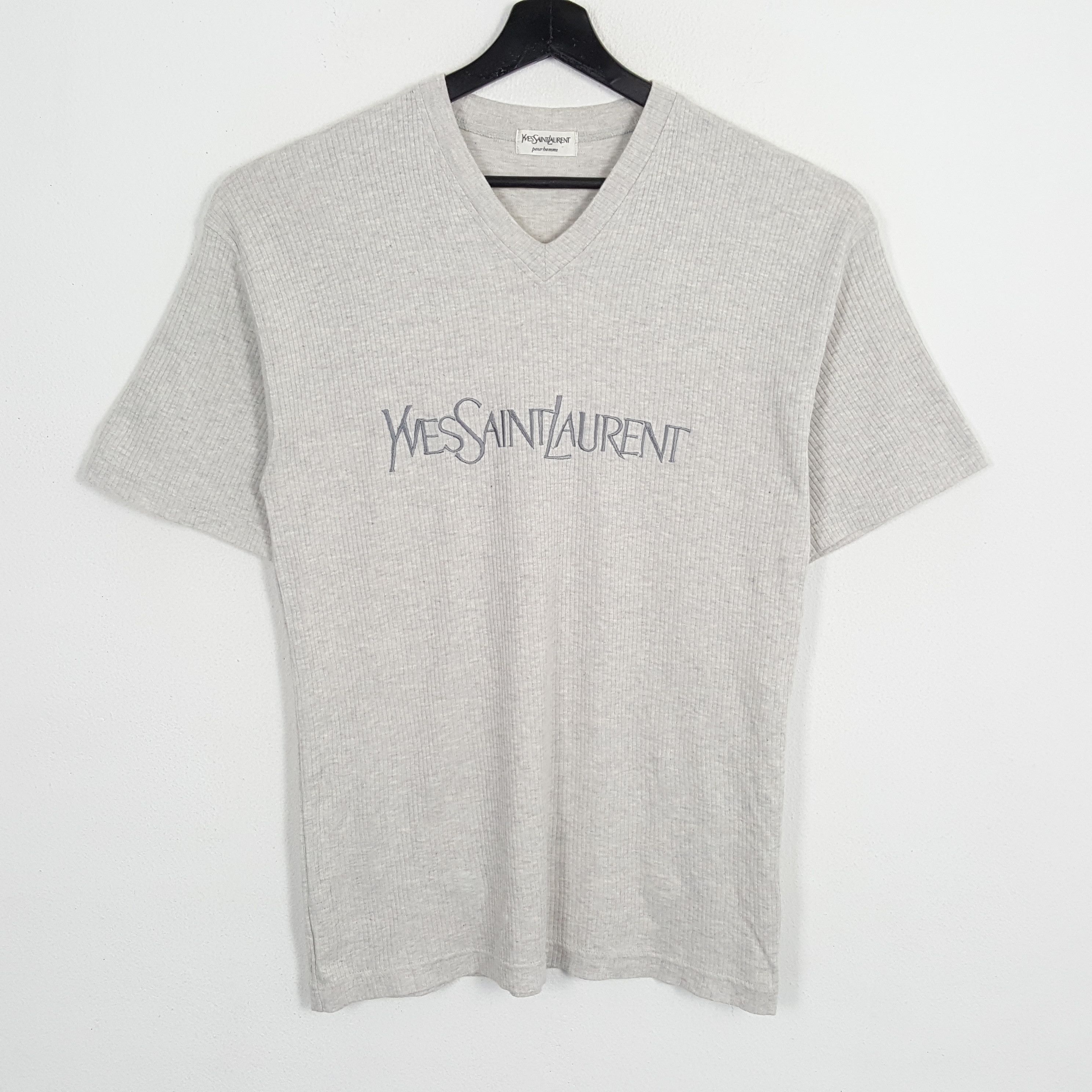 Vintage YVES SAINT LAURENT Embroidery Design Tshirt | Grailed