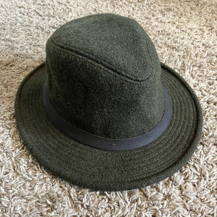 Filson Wool Fedora Packer Forest Green Hunting Safari Hat Medium | Grailed