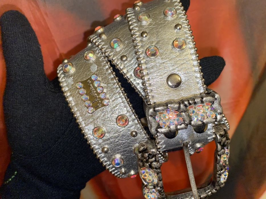 Streetwear B.B. Simon Platinum Iced Out Belt | Grailed