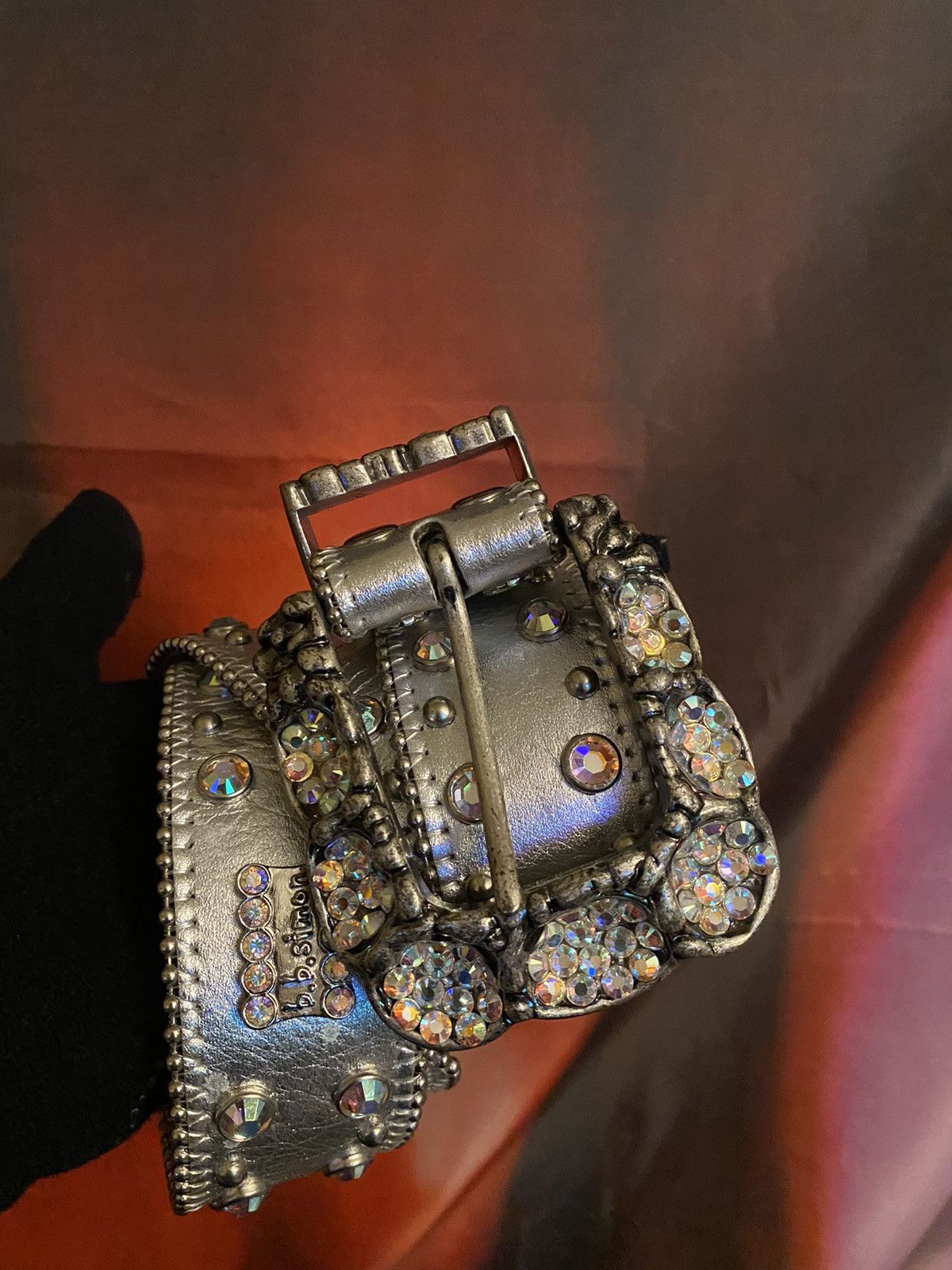 Streetwear B.B. Simon Platinum Iced Out Belt | Grailed