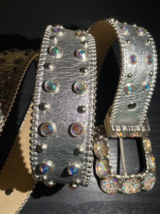 Streetwear B.B. Simon Platinum Iced Out Belt | Grailed