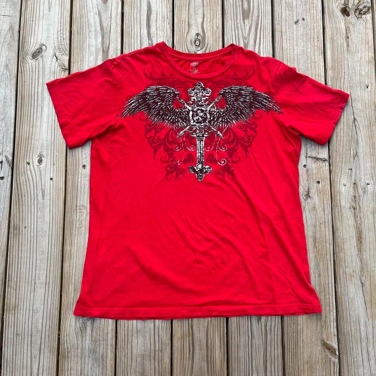 Streetwear Y2k No Boundaries Nobo affliction style shirt wings cross ...