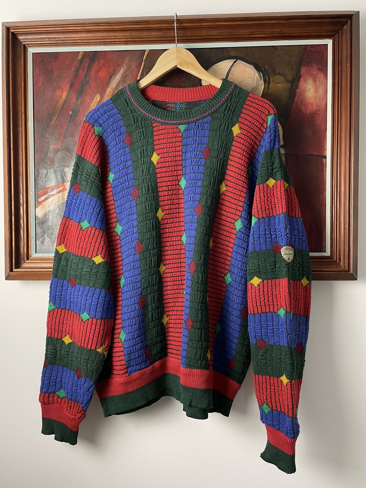 Carlo Colucci × Coloured Cable Knit Sweater × Vintage vintage carlo ...