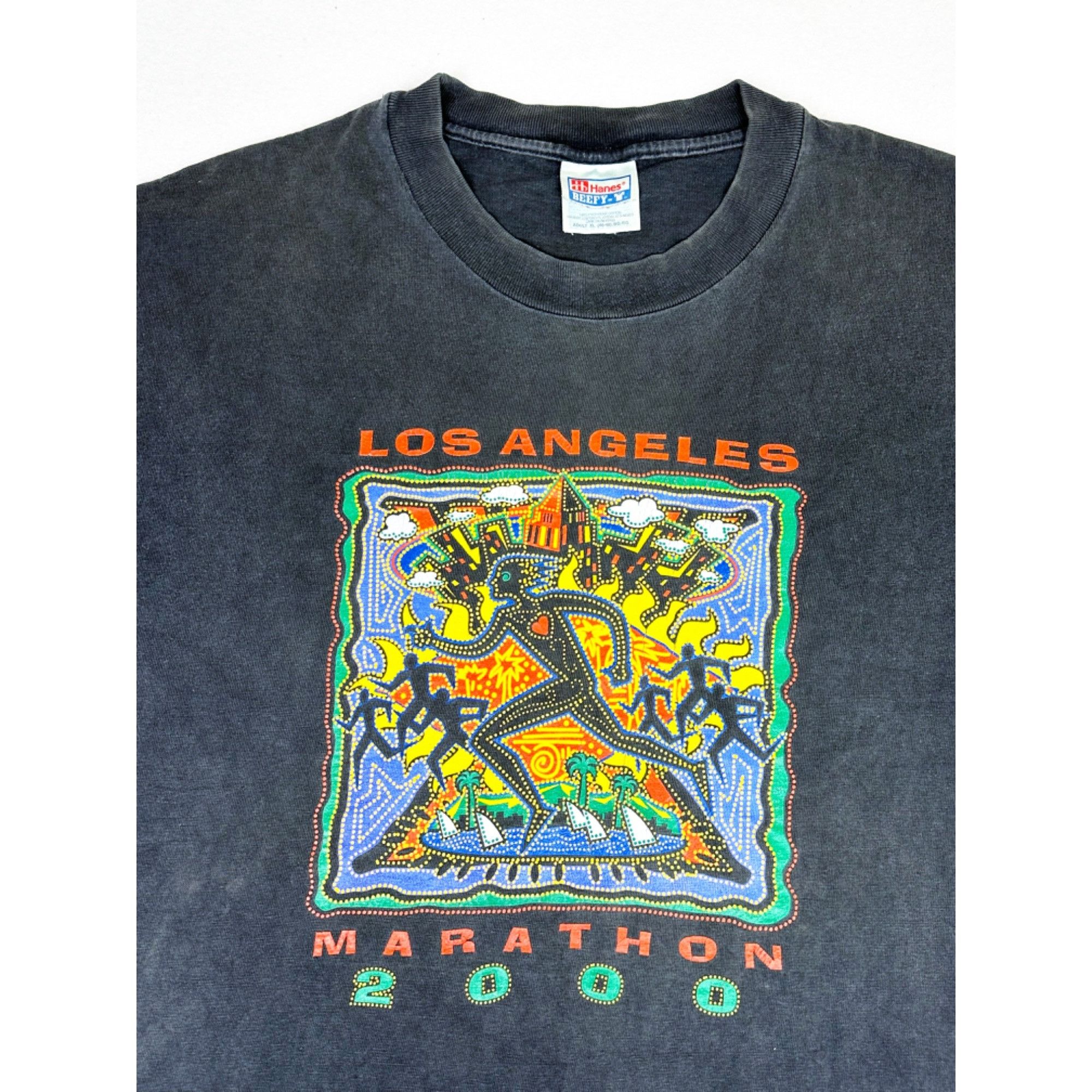 Streetwear × Vintage Vintage Y2K 2000 Los Angeles Marathon T-Shirt ...