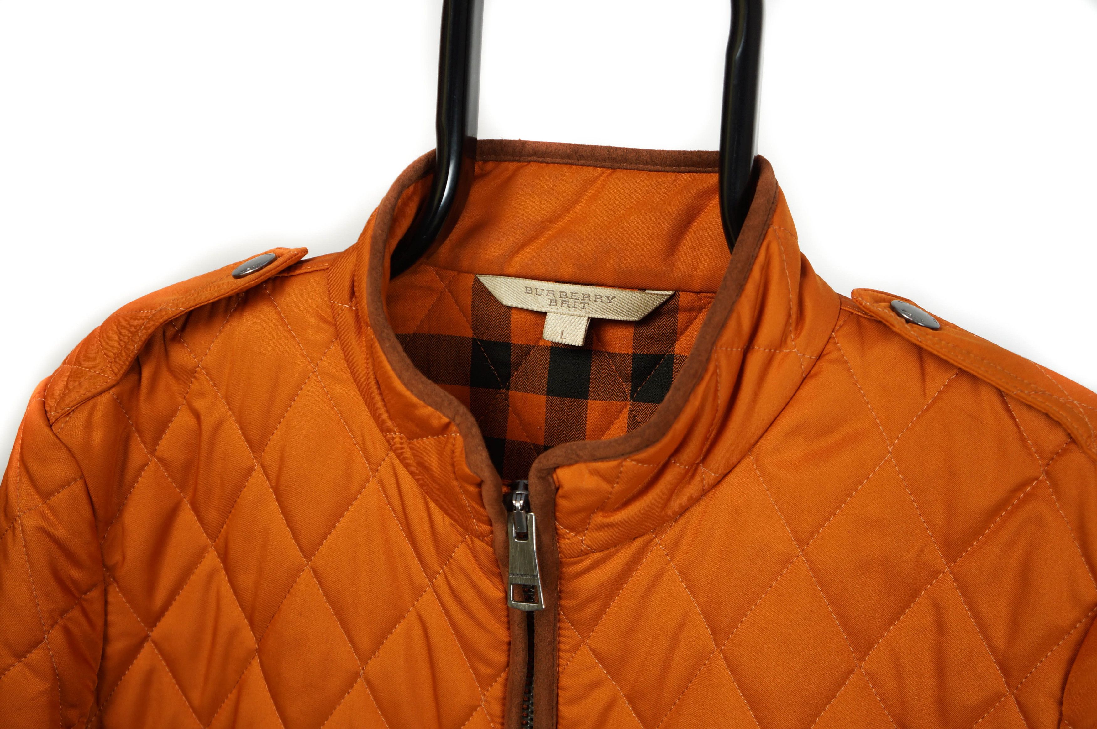 BURBERRY BRIT Quilted Jacket Women Orange Outerwear