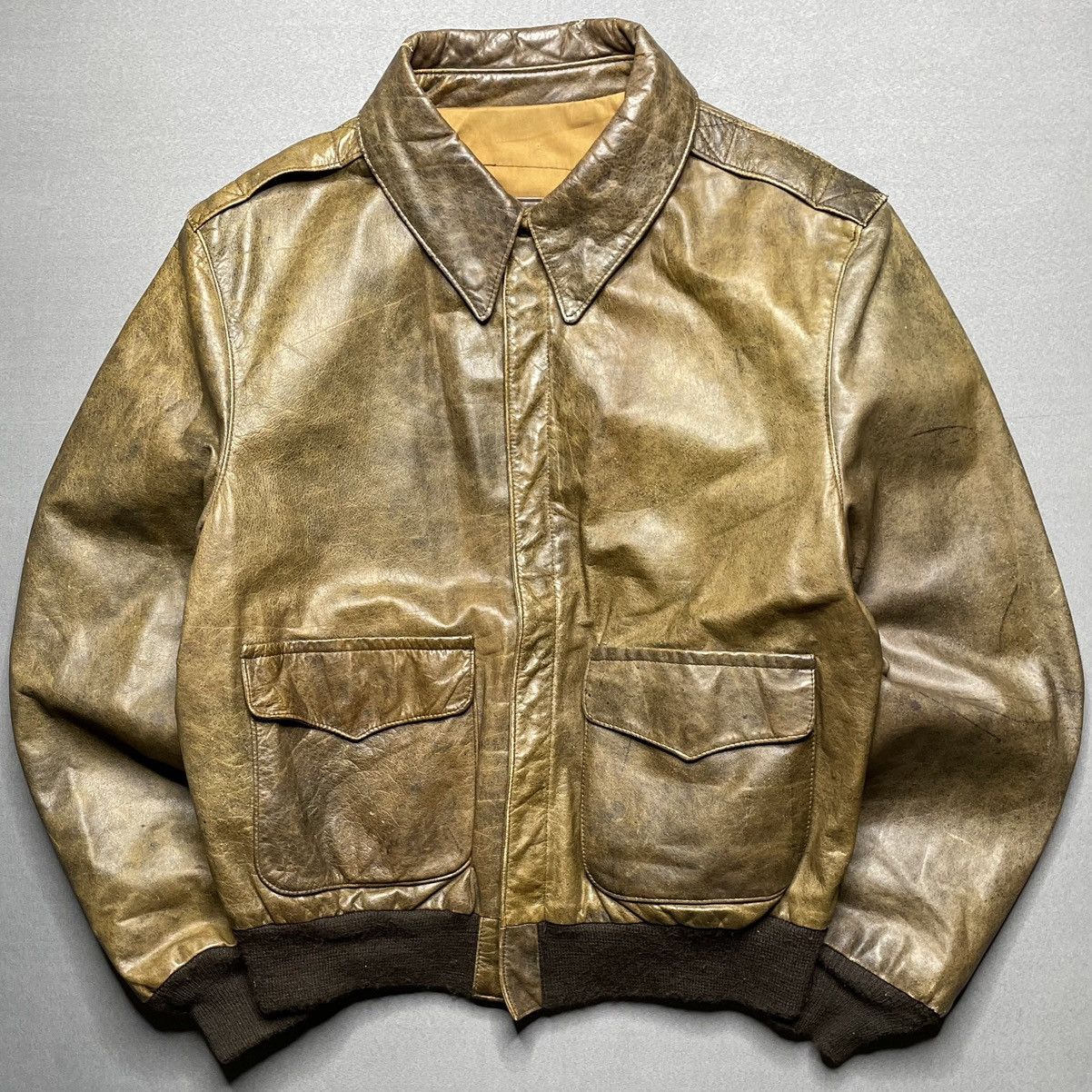 Vintage Vintage 1960's US Military Type A-2 Bomber Leather Jacket | Grailed