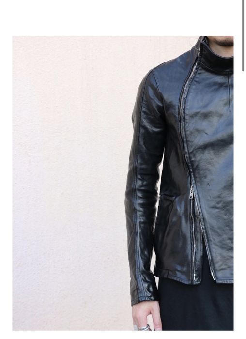 Carol Christian Poell CCP Fencing High Neck Leather Jacket | Grailed
