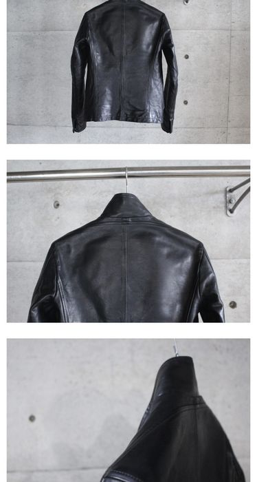 Carol Christian Poell CCP Fencing High Neck Leather Jacket | Grailed