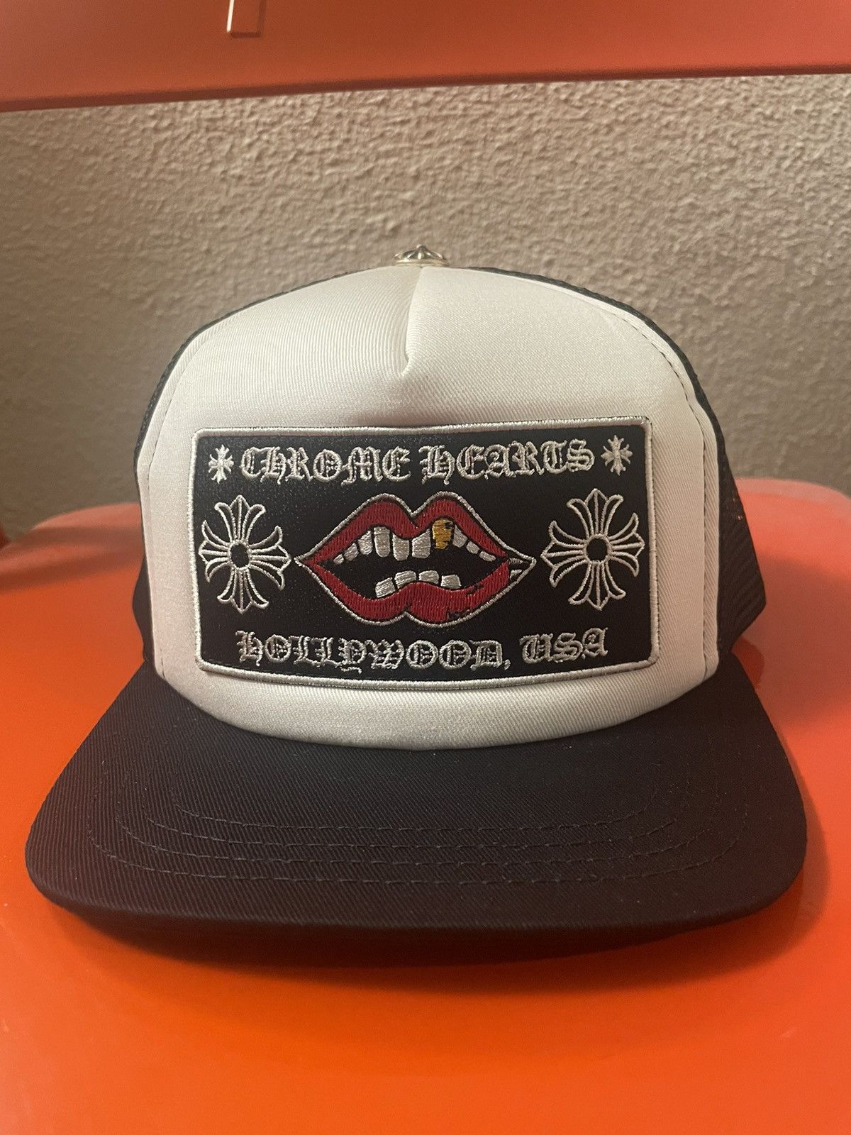 Chrome Hearts Chrome hearts matty boy chomper white on black trucker ...