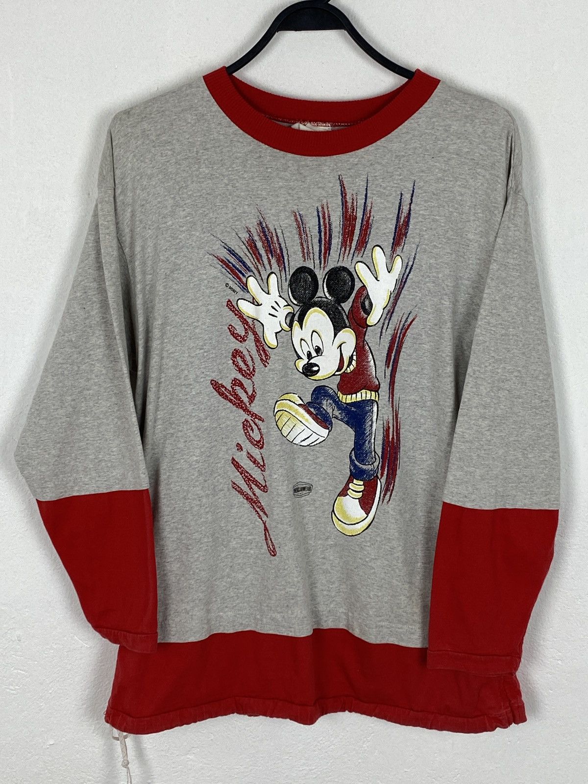 Disney × Vintage 90s Vintage Disney Mickey Mouse Long Sleeve T-Shirt ...