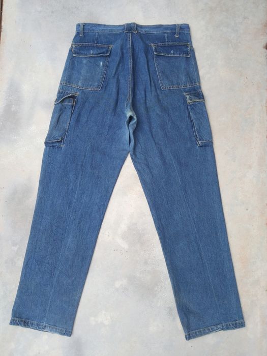Vintage Vintage Distressed Japanese Fuji Mark Cargo Denim 35x33 | Grailed