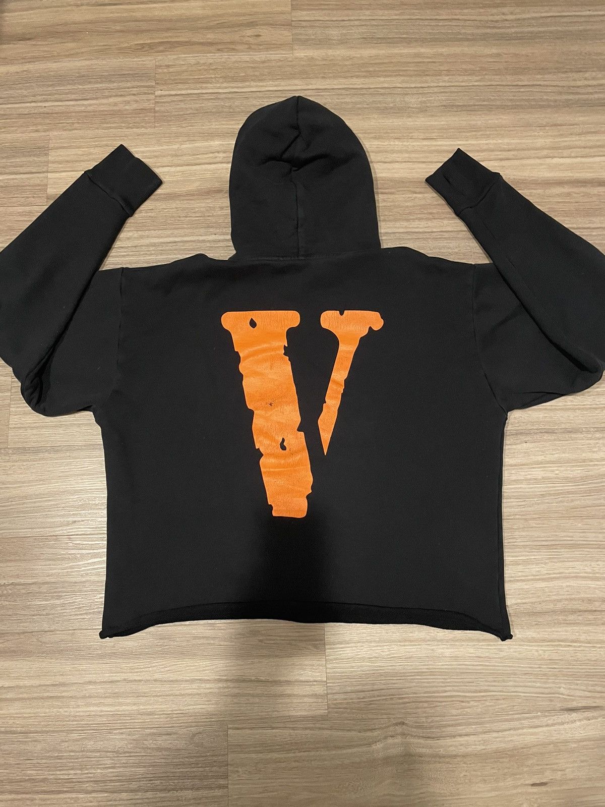 Vlone Vlone Friends Hoodie (BLACK AND ORANGE) | Grailed