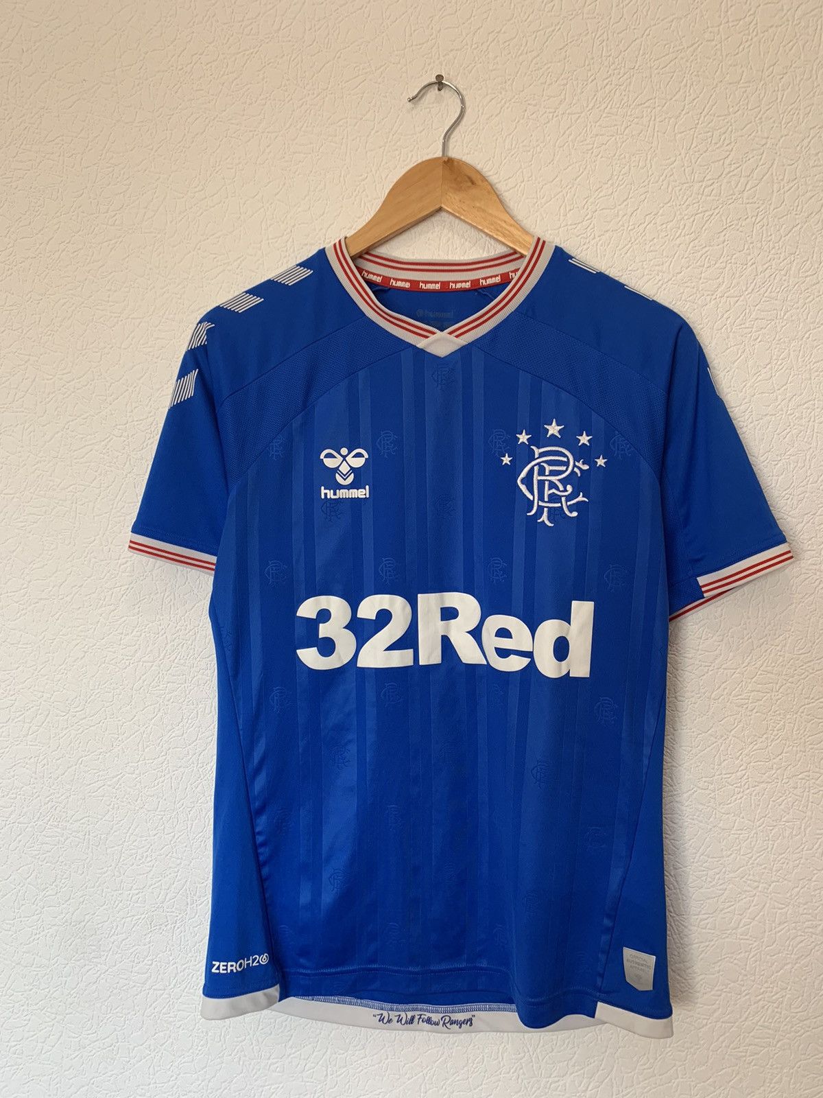 Hummel × Soccer Jersey Hummel Rangers Glasgow 2019/2020 Home Kit Soccer ...