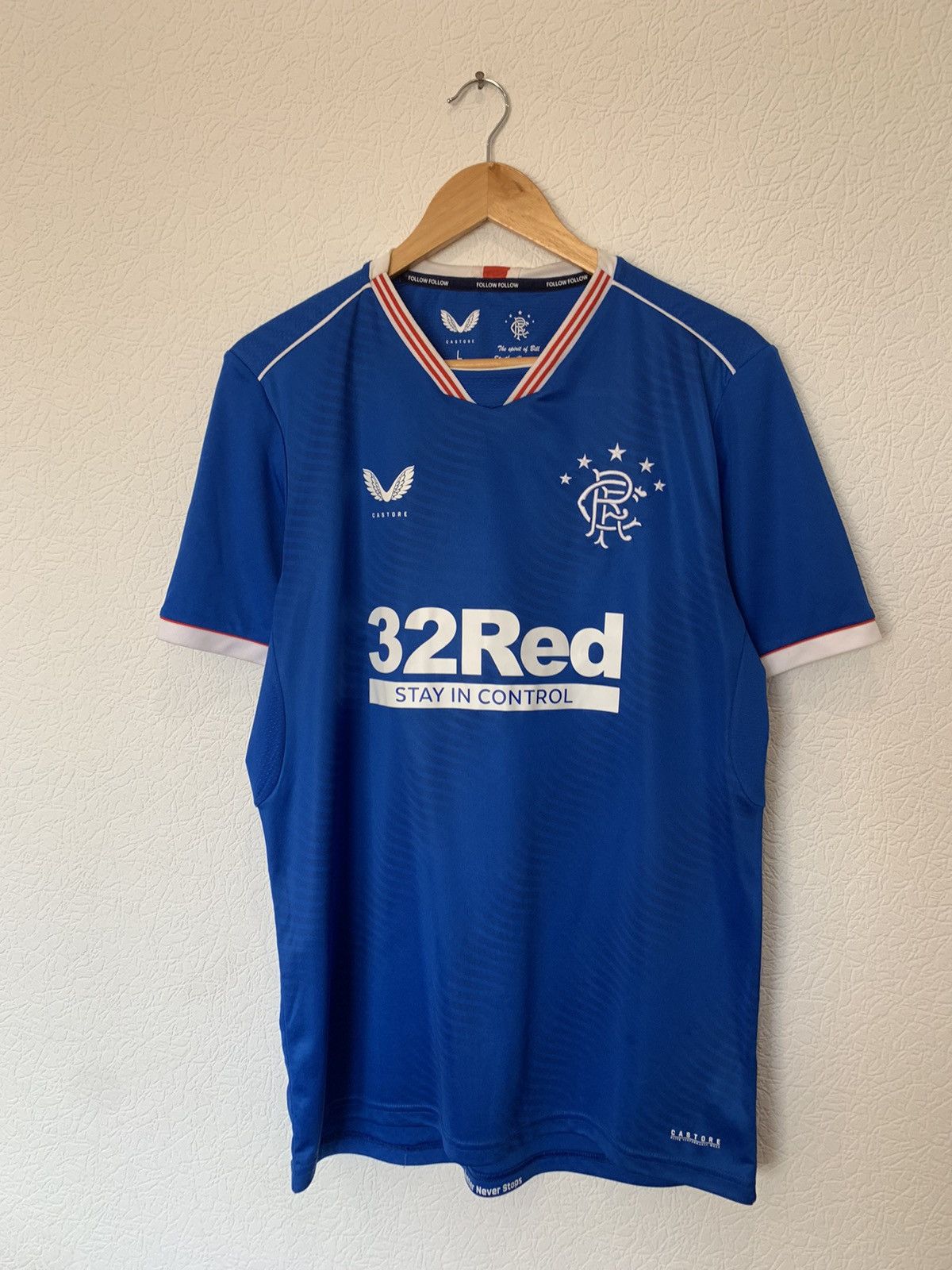 Hummel × Soccer Jersey Castore Rangers Glasgow 2020/2021 Home Kit ...