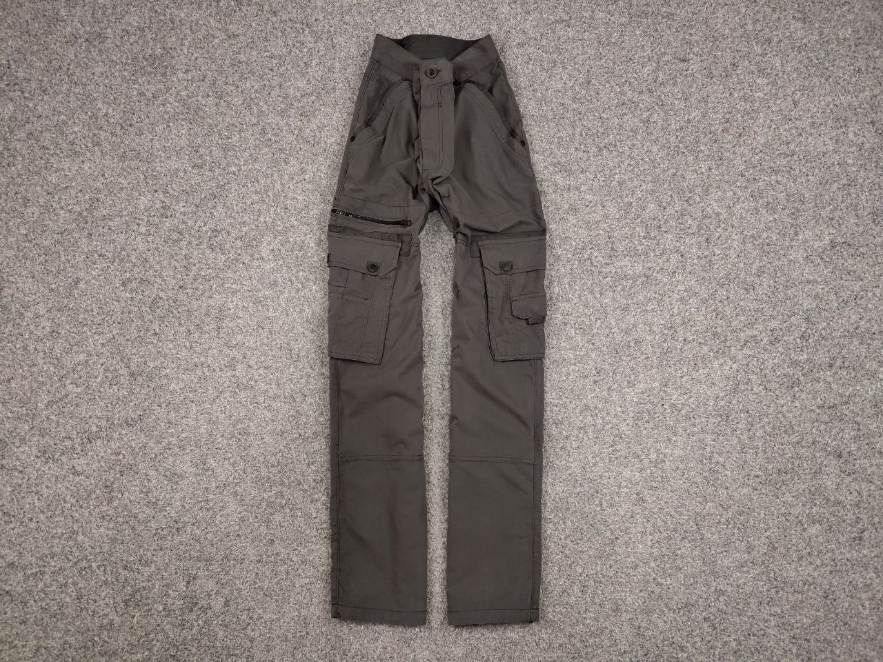 Japanese Brand × Streetwear × Vintage Vintage 90's Japanese Baggy Multi Pocket Cargo Dark Pants ...