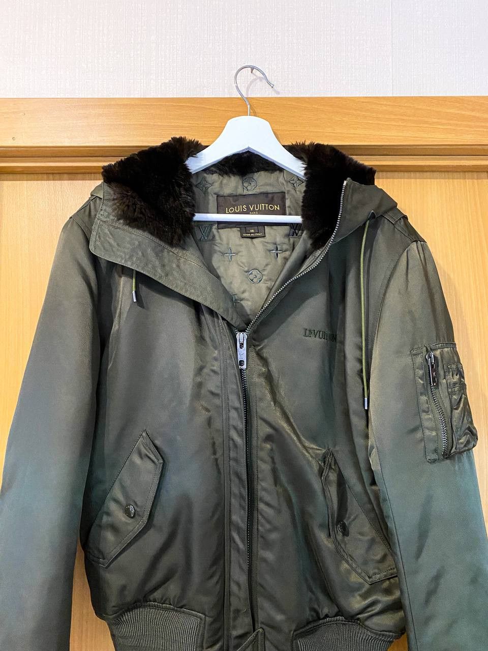 Louis Vuitton $3900 FW06 Runway Rabbit Fur Bomber Logo Jacket | Grailed