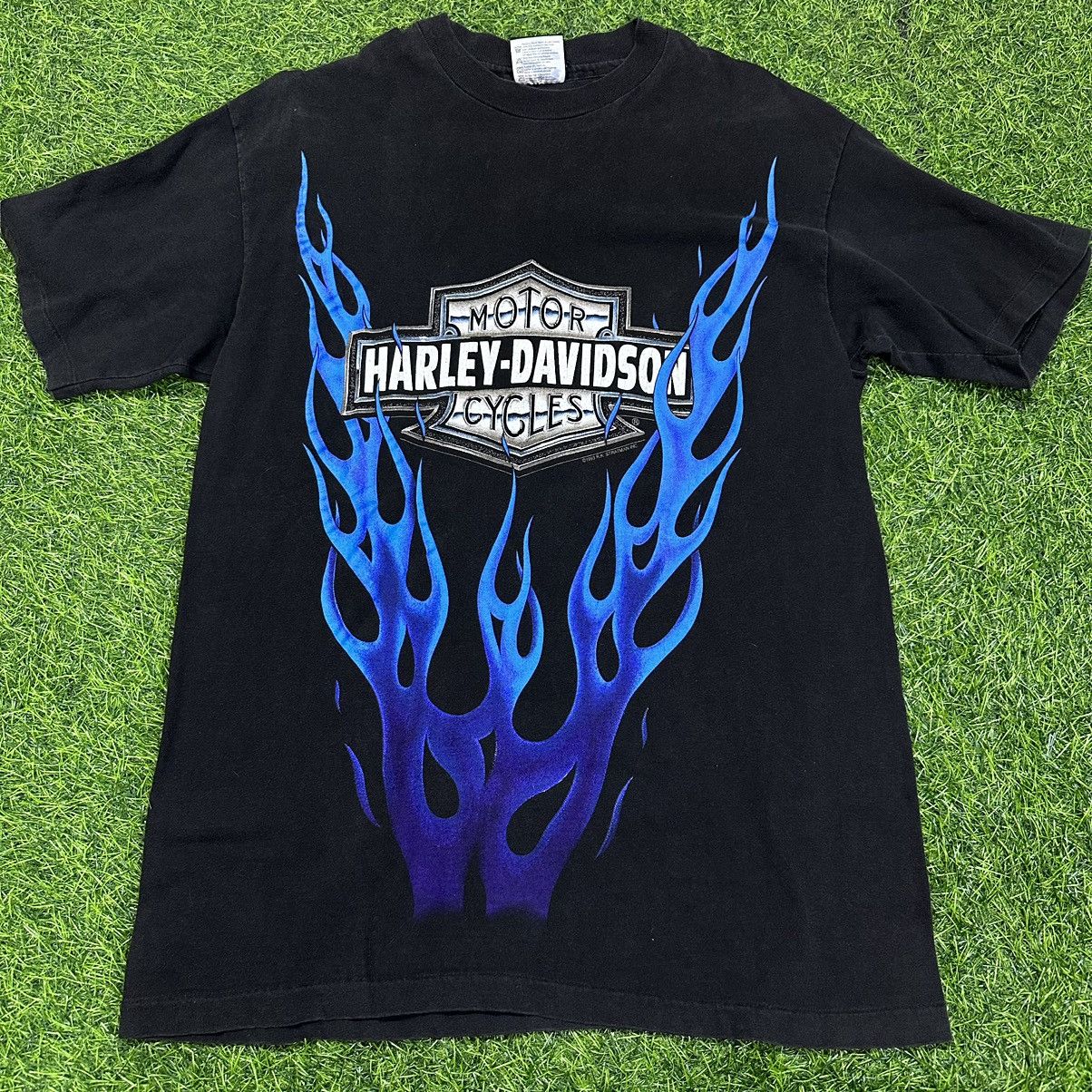 Harley Davidson × Streetwear × Vintage Vintage 90s Harley Davidson Blue ...