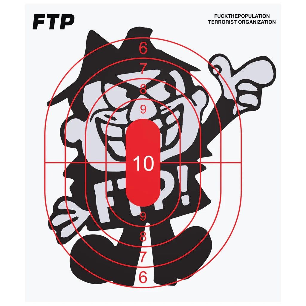 Fuck The Population FTP Boris Shooting Range Target Poster | Grailed