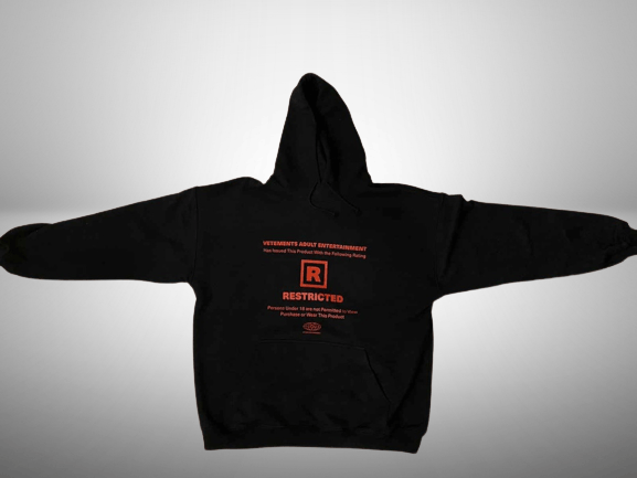 Vetements Vetements +18 R Rated Adult Entertainment Hoodie FW21-22 | Grailed