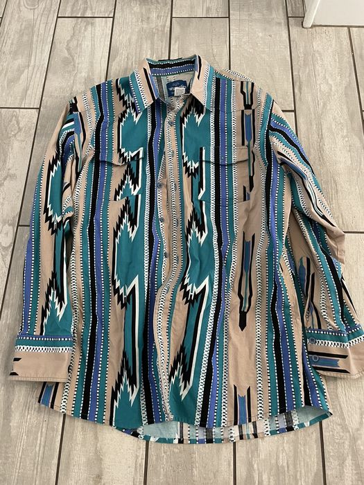 Vintage Vtg wrangler Aztec western shirt | Grailed