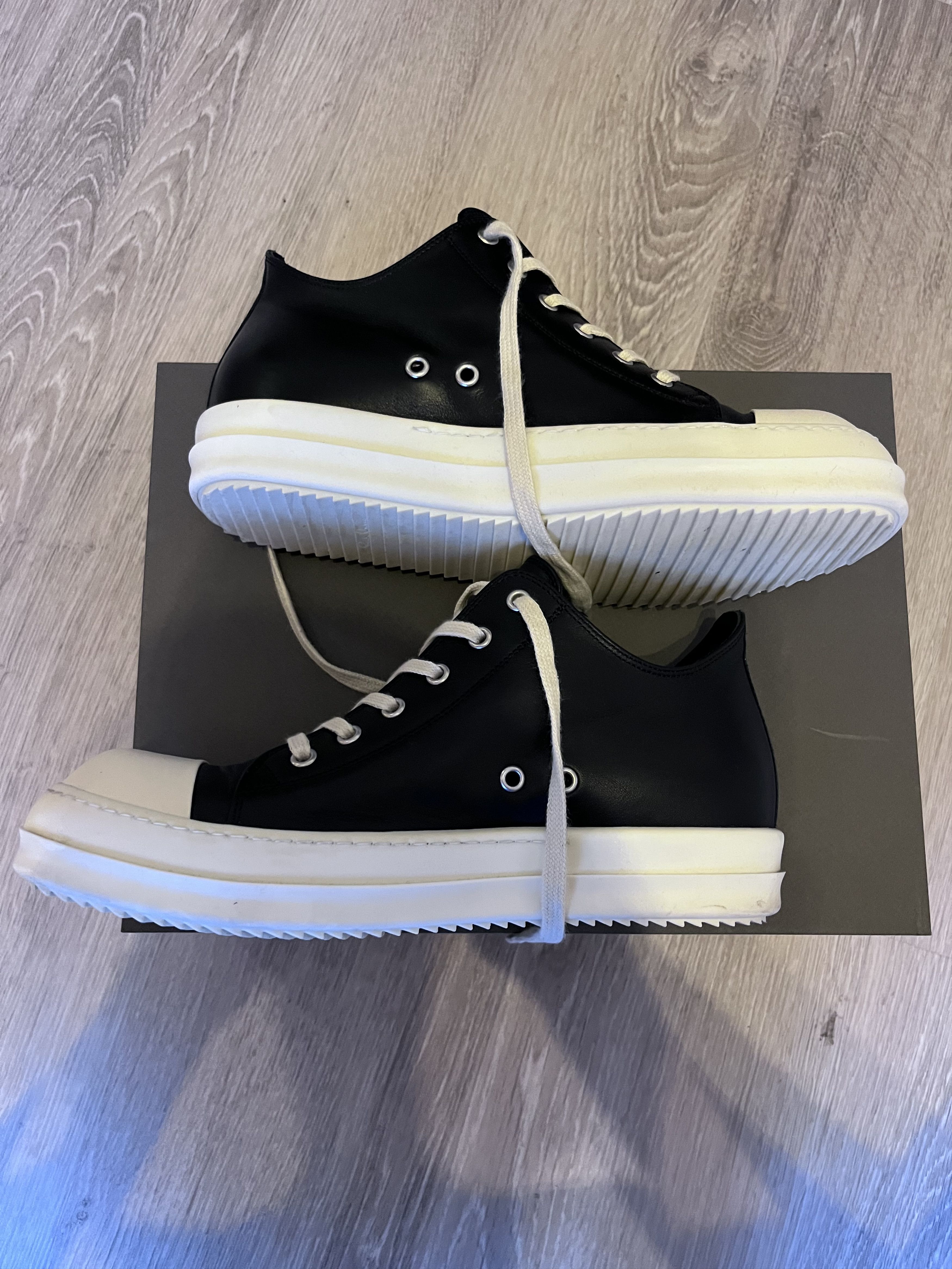 Rick Owens Ramones Low Top Leather | Grailed