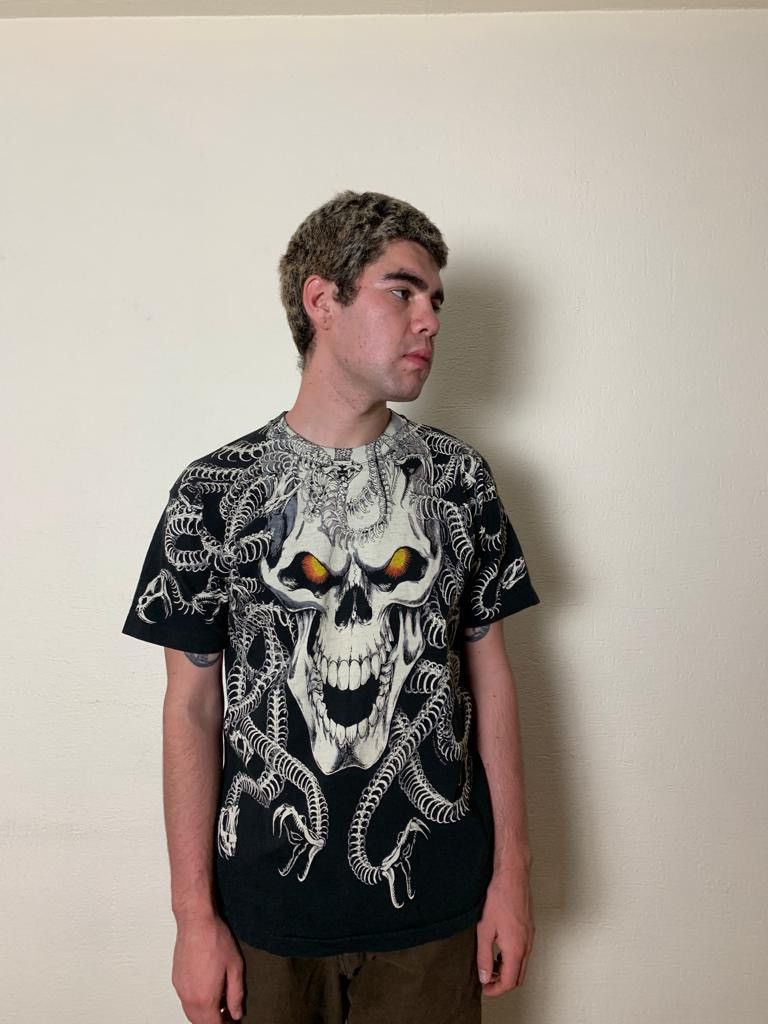 Fruit Of The Loom Liquid blue skull | Grailed