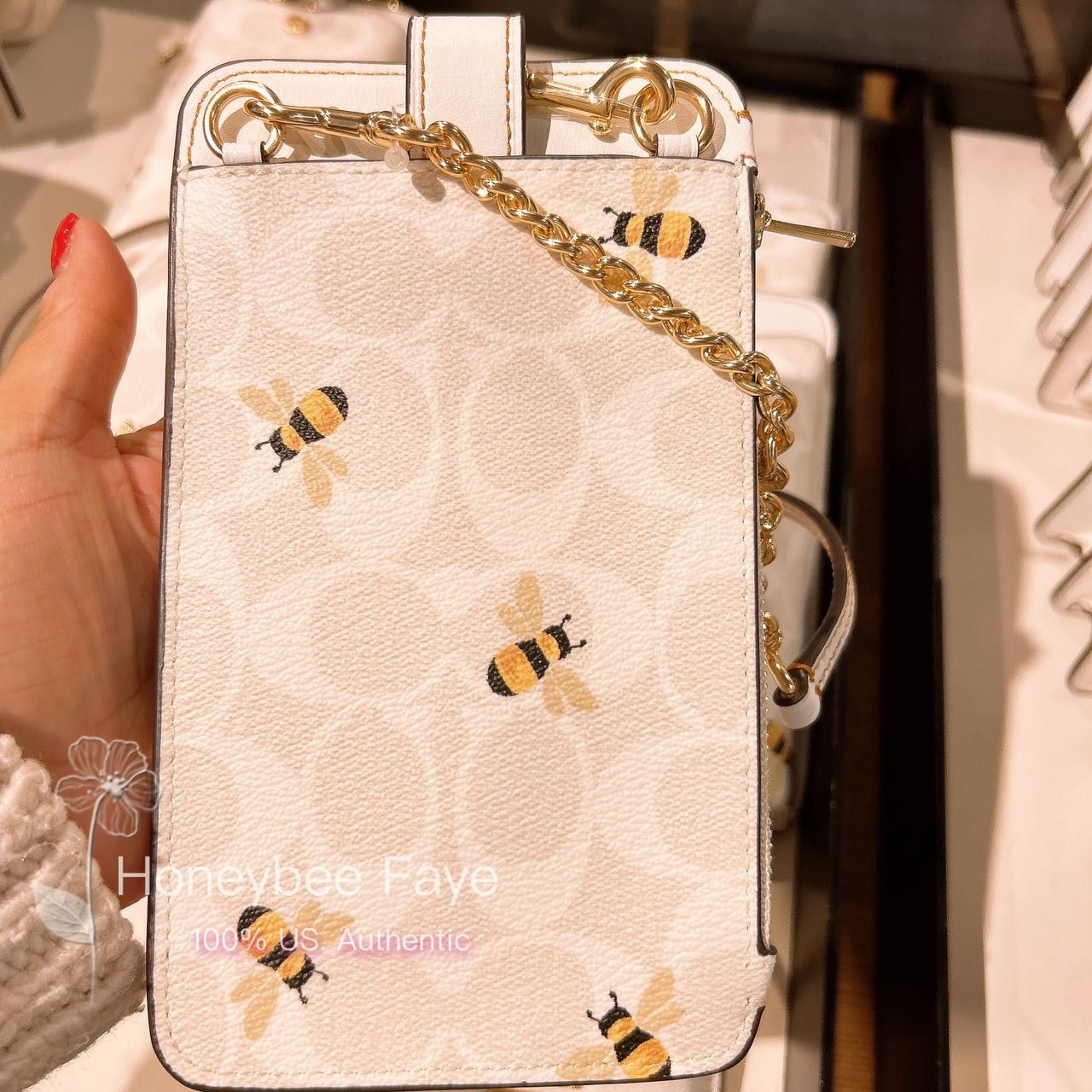 Coach Phone Crossbody In Signature Canvas With Bee Print | Grailed