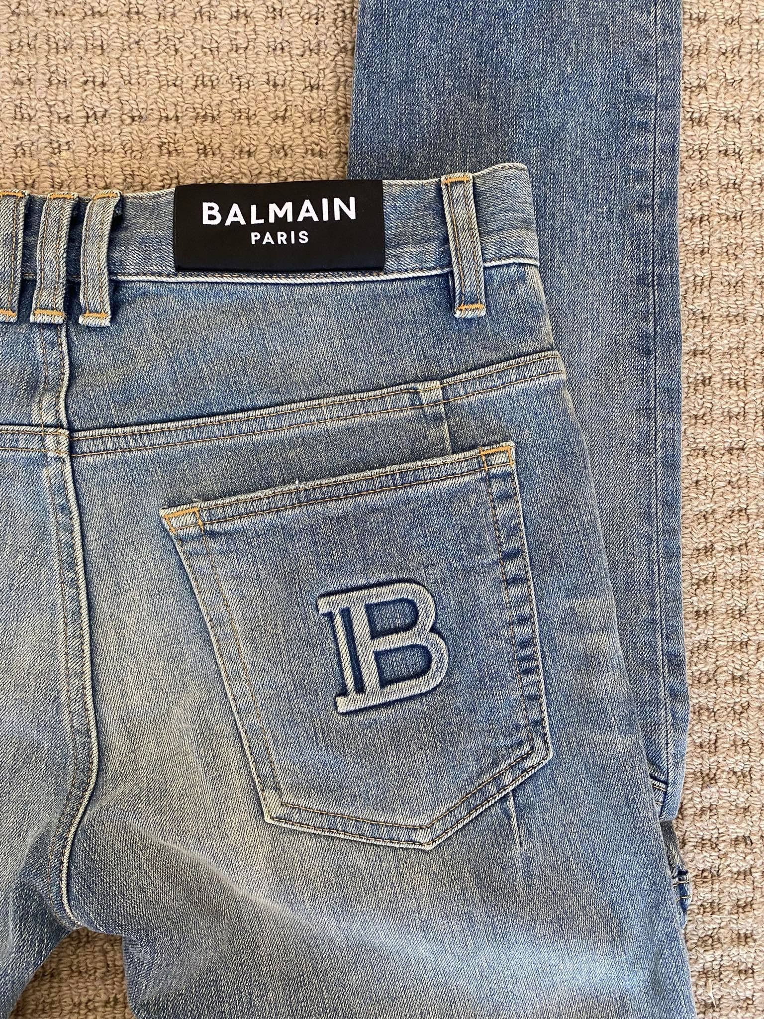 Balmain Mens Balmain Slim Monogram Jeans | Grailed