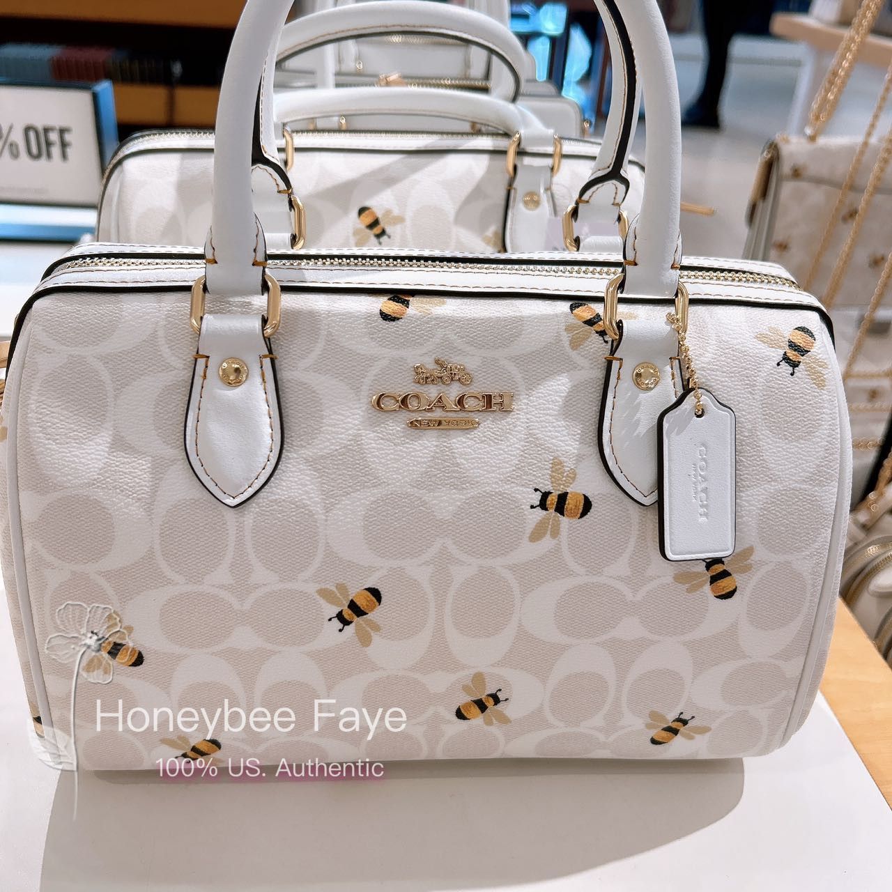 Coach Rowan Satchel In Signature Canvas With Bee Print | Grailed
