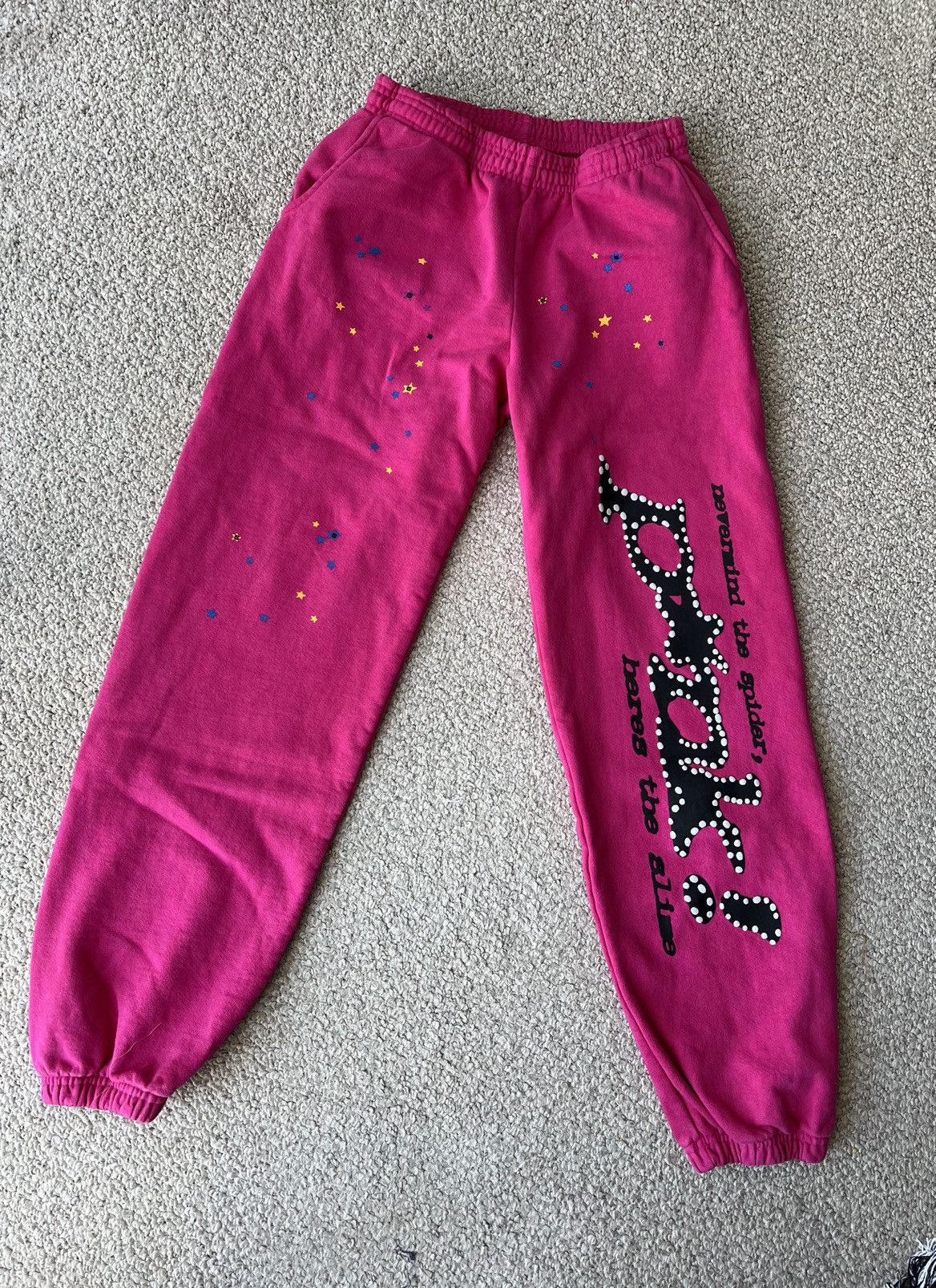 Sp5der Spider worldwide p*nk sweats small new | Grailed