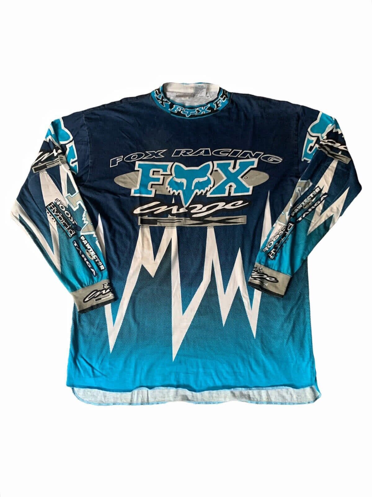 Gear For Sports Vintage 90s Motocross Fox Racing Image Jersey Cotton ...