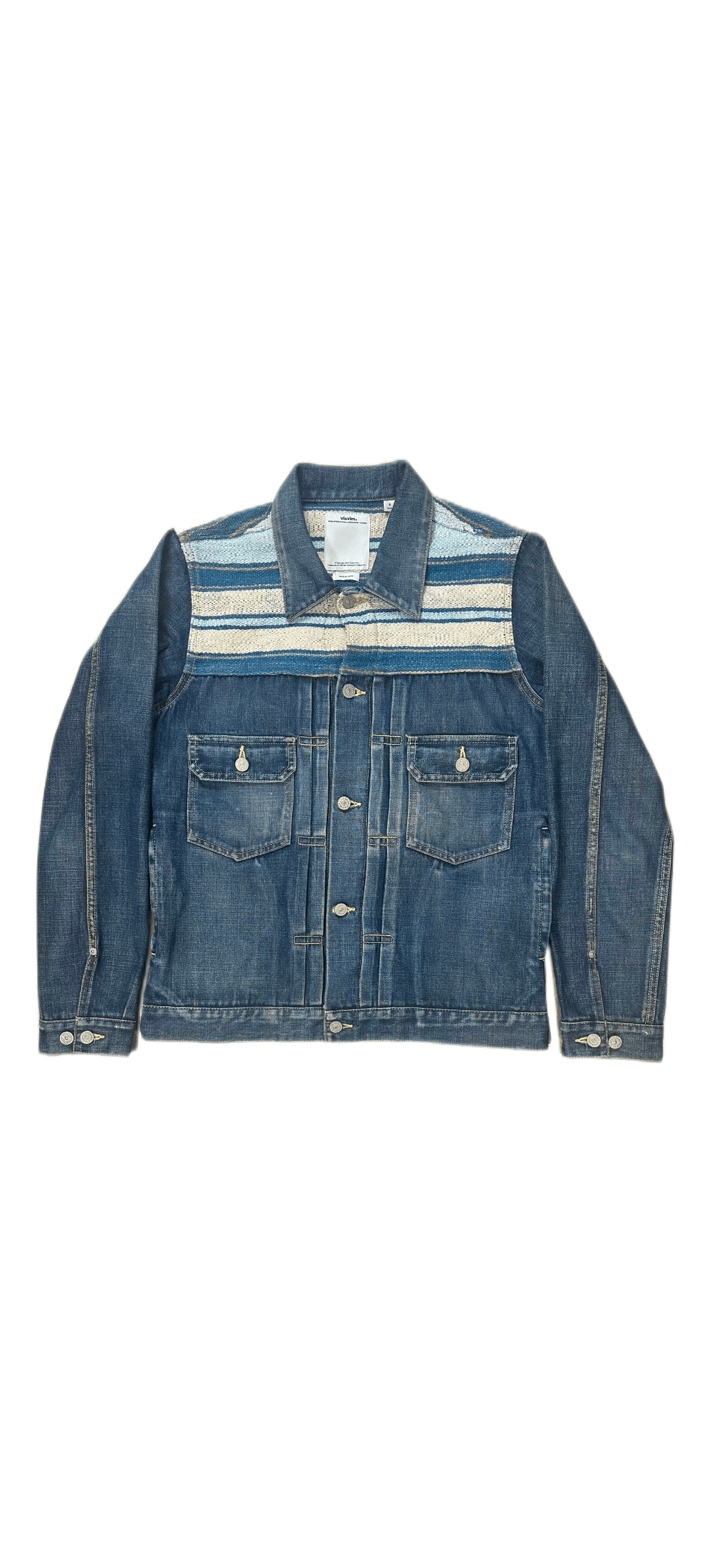Visvim VISVIM 13SS 101 JKT DAMAGED BORDER | Grailed