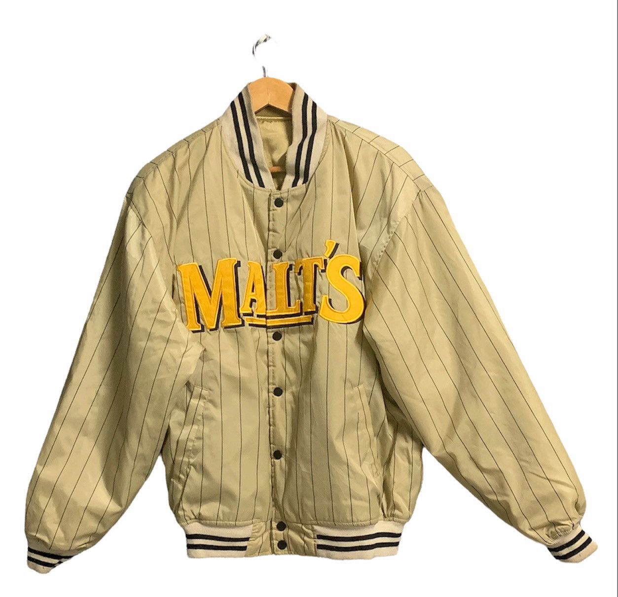 Vintage Reversible 90s Malts Beer Japan baseball varsity jacket | Grailed