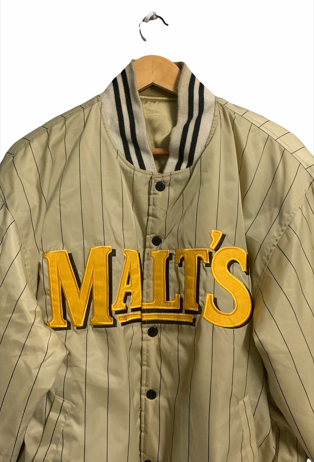 Vintage Reversible 90s Malts Beer Japan baseball varsity jacket | Grailed