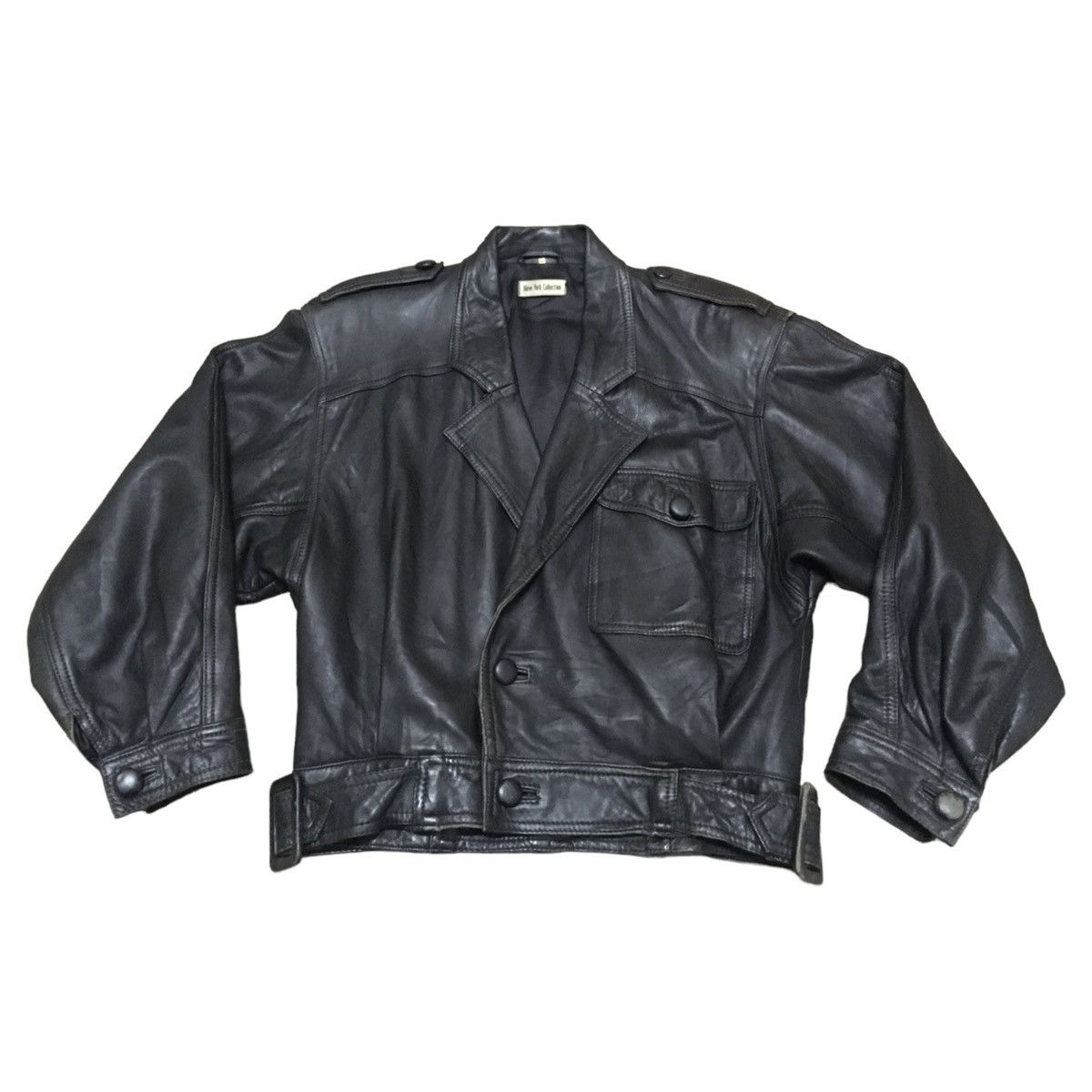 Designer × Leather Jacket × Vintage Rare Design Vintage Brand NY ...