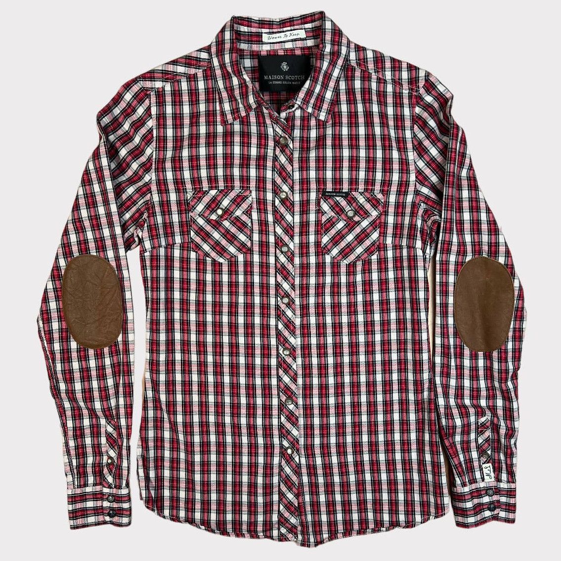 Scotch & Soda Maison Scotch (Sz 2) Plaid Snap Shirt | Grailed