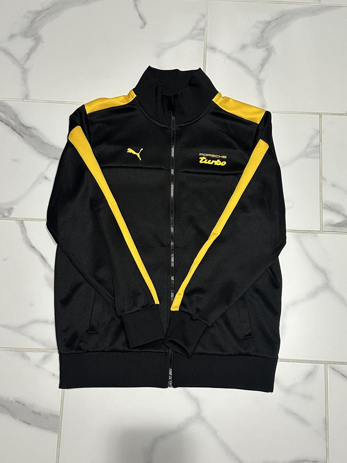 Puma Puma x Porche Black and Yellow Jacket | Grailed