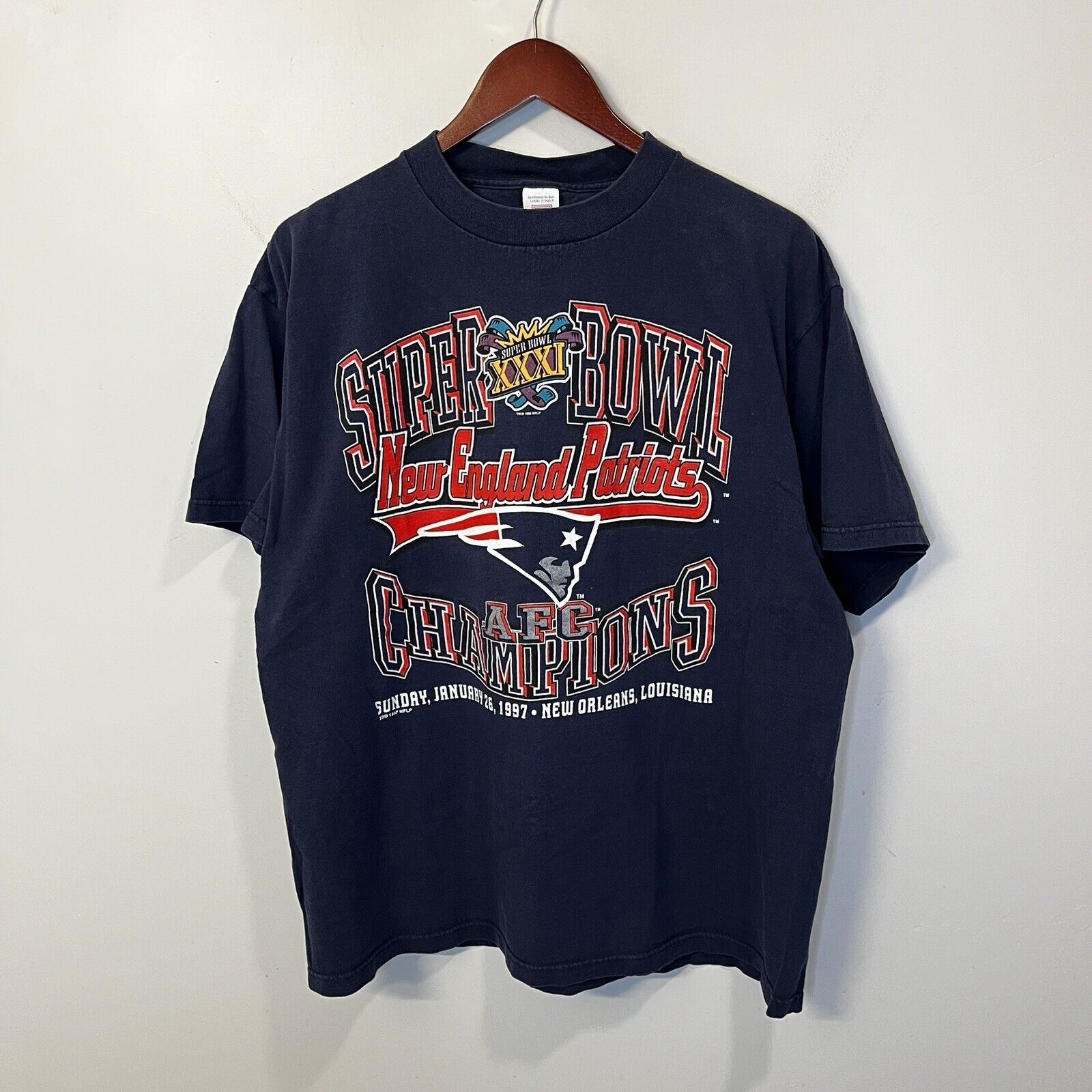 Vintage Vintage 90s 1997 Logo 7 NFL New England Patriots Super Bowl ...