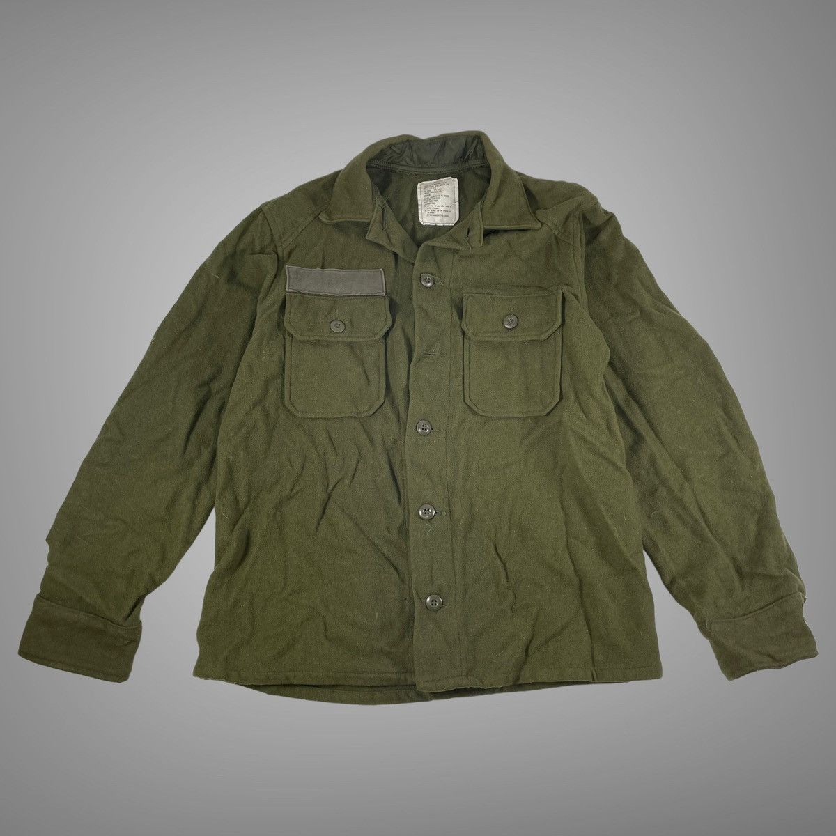 Military × Vintage Vintage 1981 wool military flannel shirt | Grailed