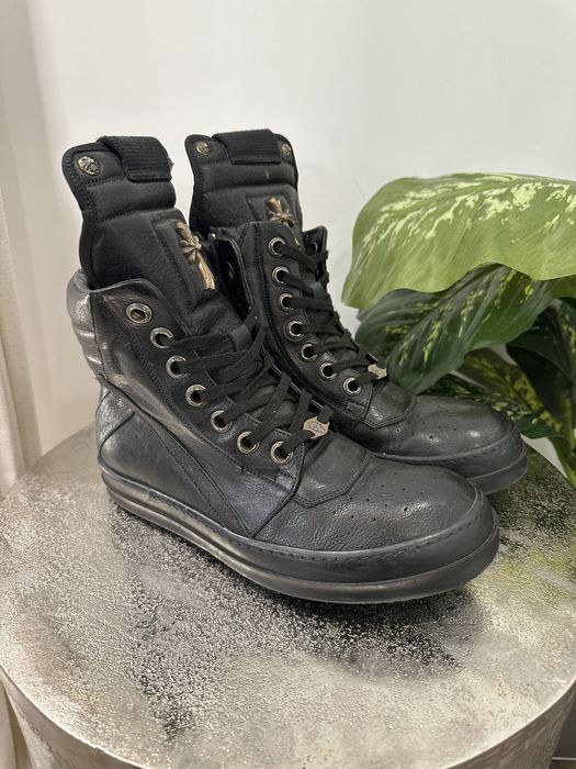 Rick Owens Chrome Hearts Rick Owens Geobaskets OG Collab Size 39 | Grailed