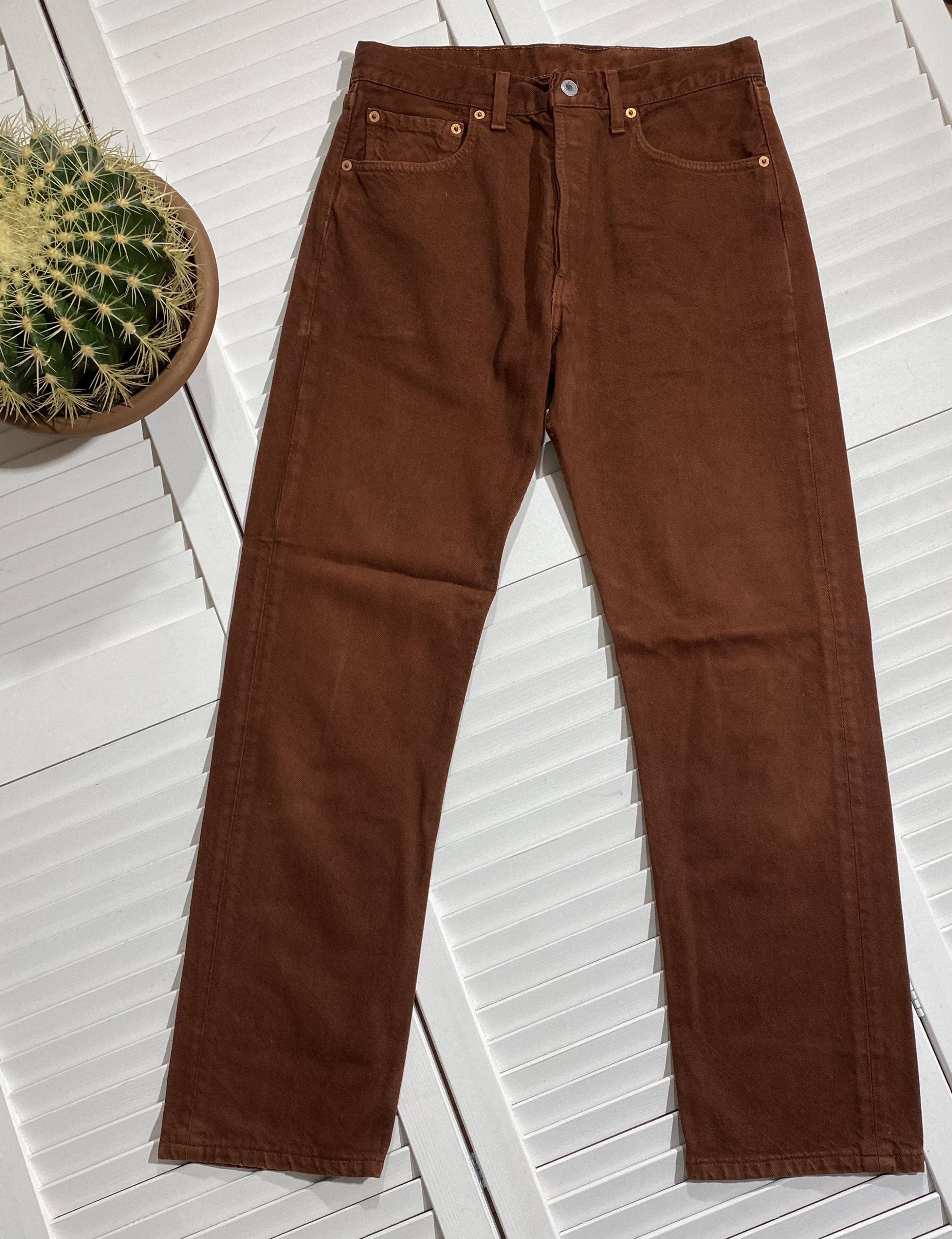Levi's Vintage Levis 501 rust orange denim 90s jeans | Grailed
