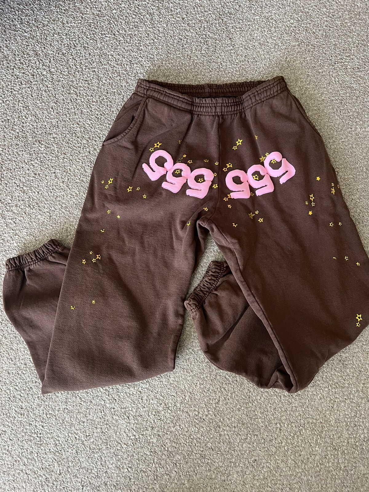 Spider Worldwide Spider worldwide brown 555 sweats small new | Grailed