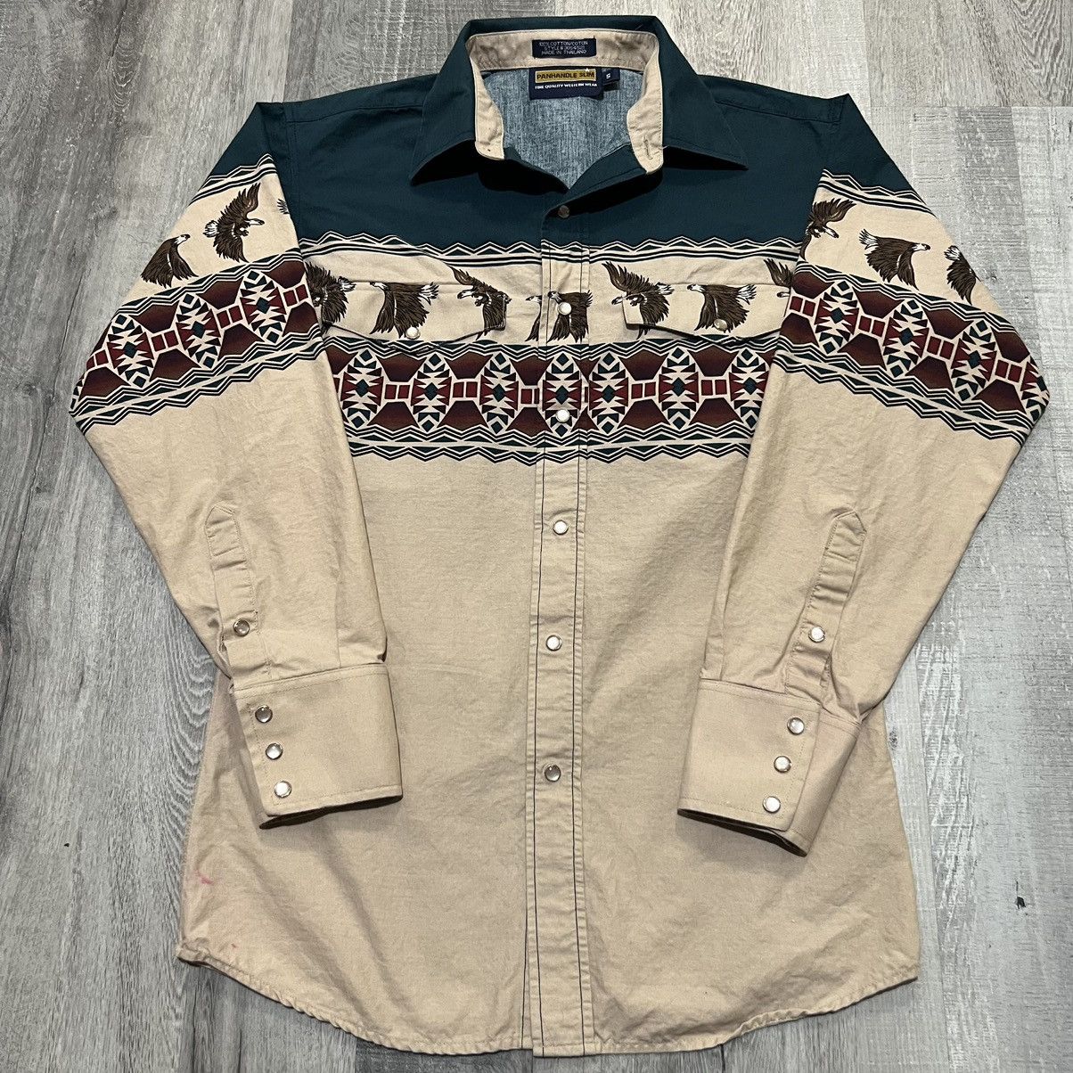 Vintage VTG Panhandle Slim Soaring Eagle 90s Aztec Western Shirt | Grailed