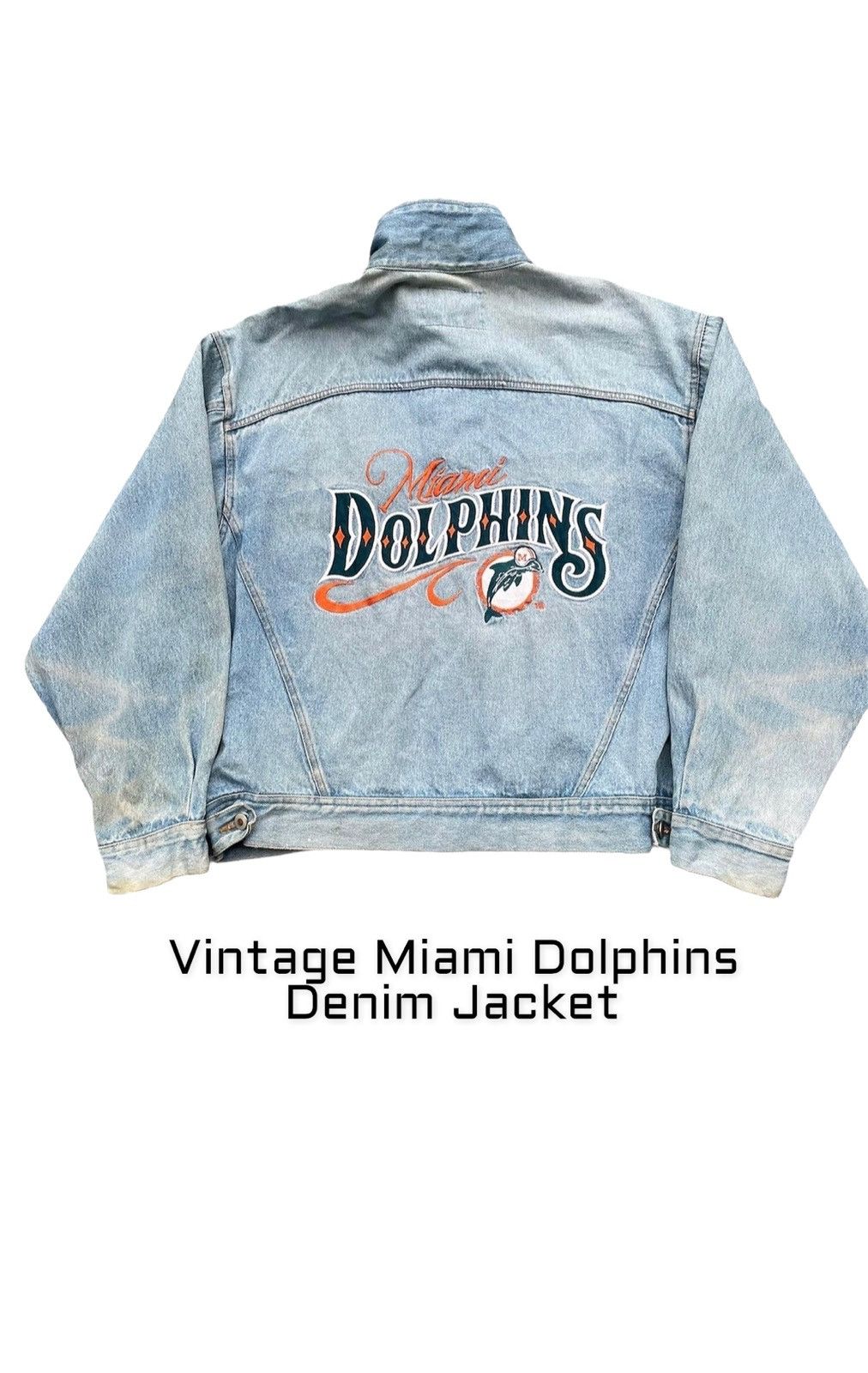 Vintage 🔥STEALS‼️Vintage Miami Dolphins Denim Jacket | Grailed