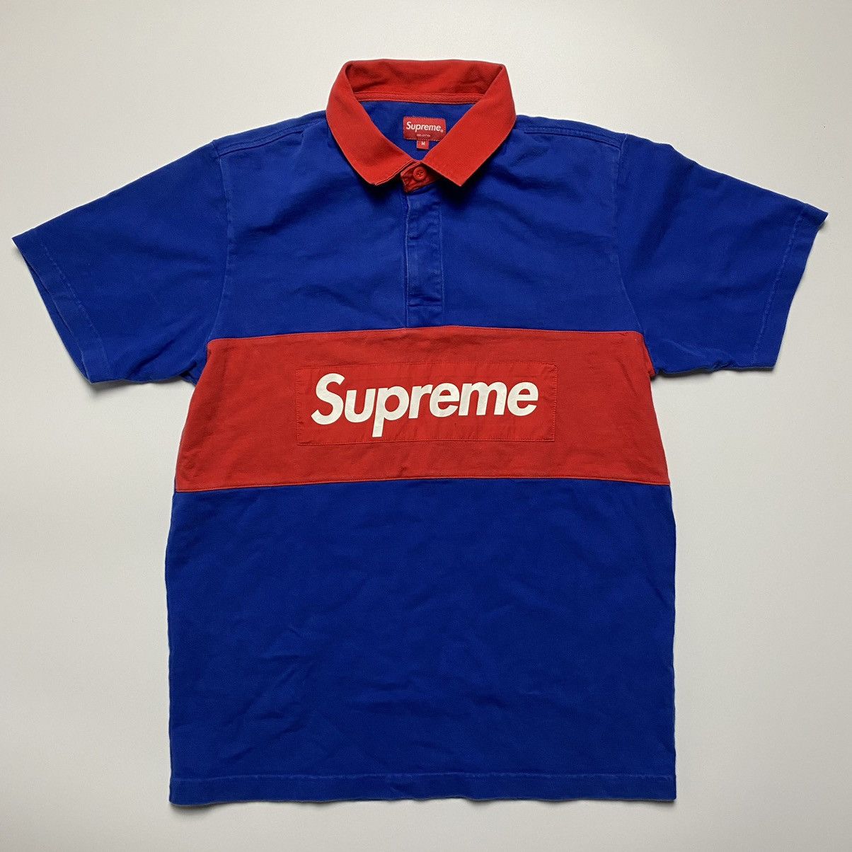 Supreme Rare Vintage Supreme Red Blue Polo Button Up Medium Y2K 90s ...