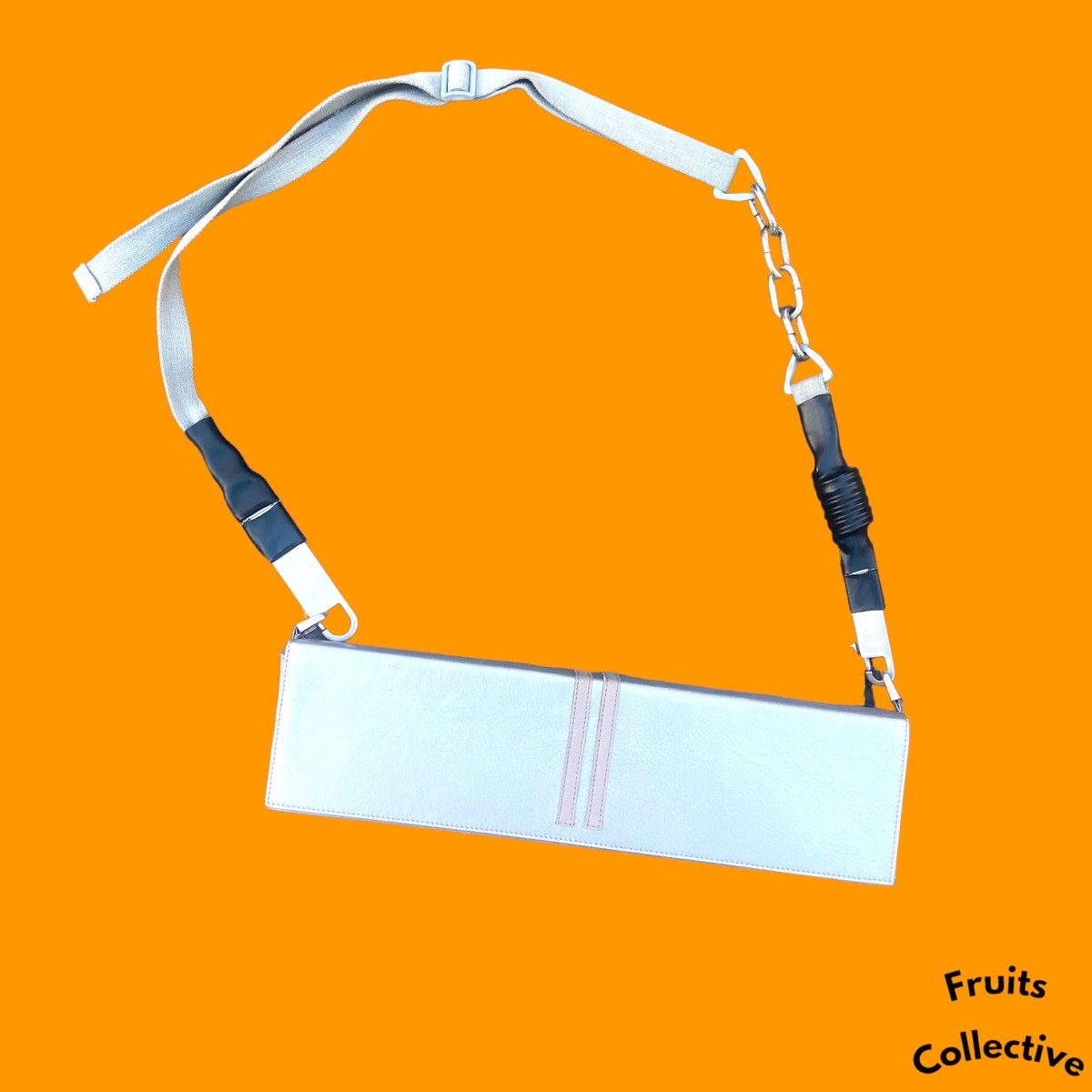 Rick Owens Rick Owens Silver metallic quiver clutch bag | Grailed