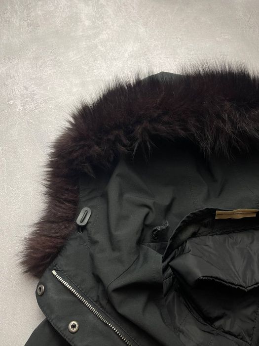 Prada Prada Gore-Tex blue fox fur trim black tab jacket | Grailed