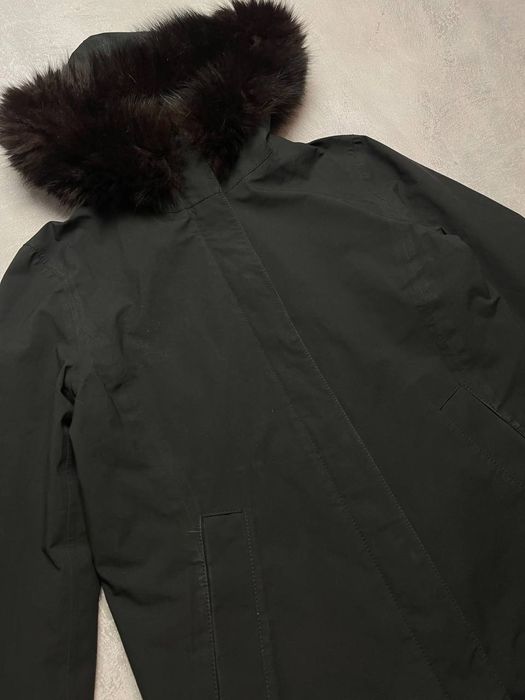 Prada Prada Gore-Tex blue fox fur trim black tab jacket | Grailed