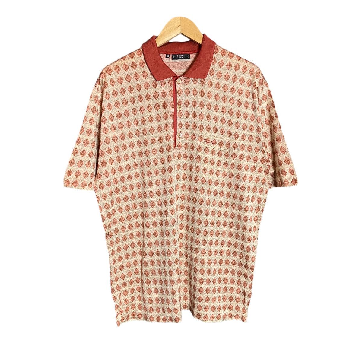 Celine Celine Monogram Embroidery Logo Polo Shirt | Grailed